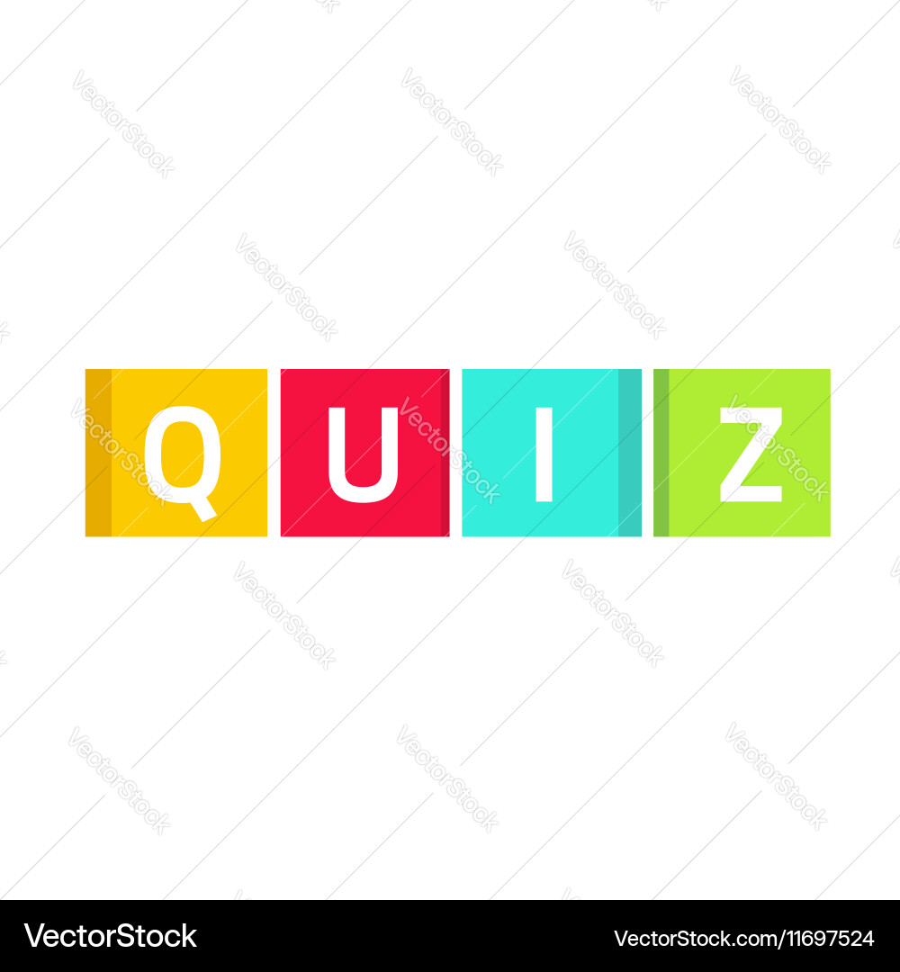 Quiz logo questionnaire show icon concept Vector Image