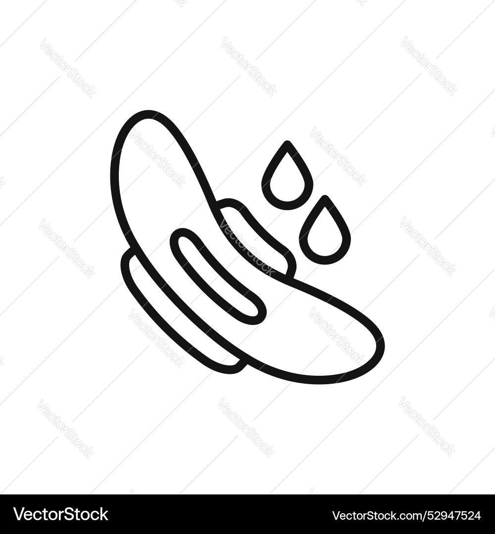 Sanitary pad icon symbol on white background Vector Image