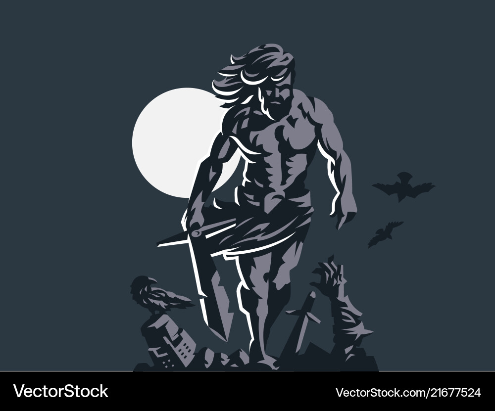 Wild warrior barbarian Royalty Free Vector Image