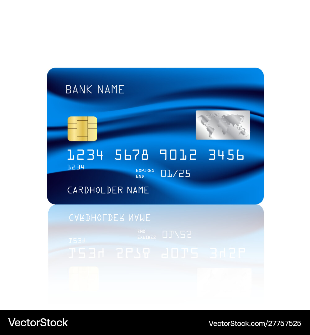 Abstract Credit Card - Blue Mesh Royalty Free Vector Image