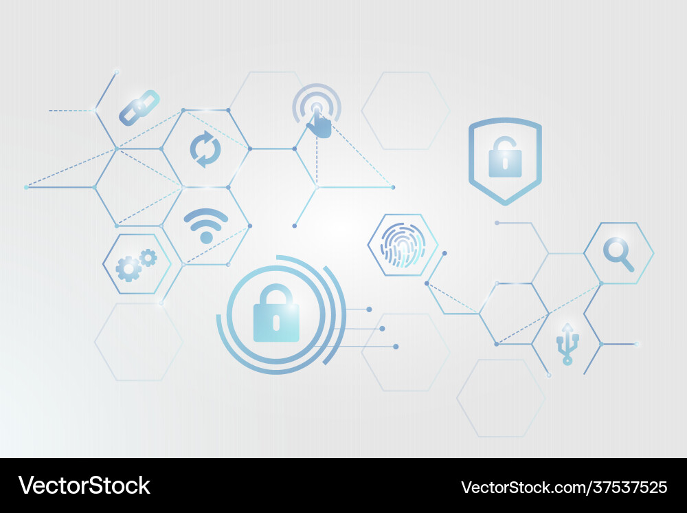 Cyber security concept Royalty Free Vector Image