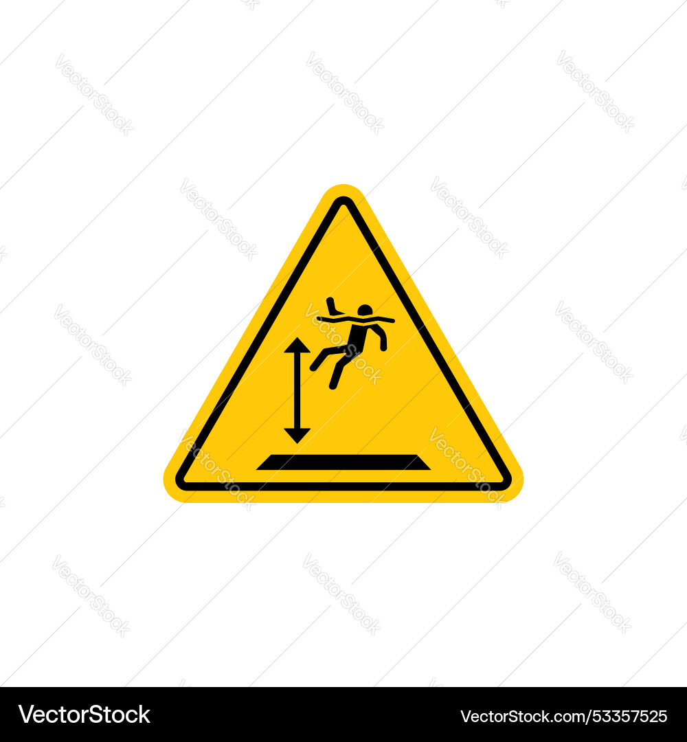 Deep water warning sign icon set alert for areas Vector Image