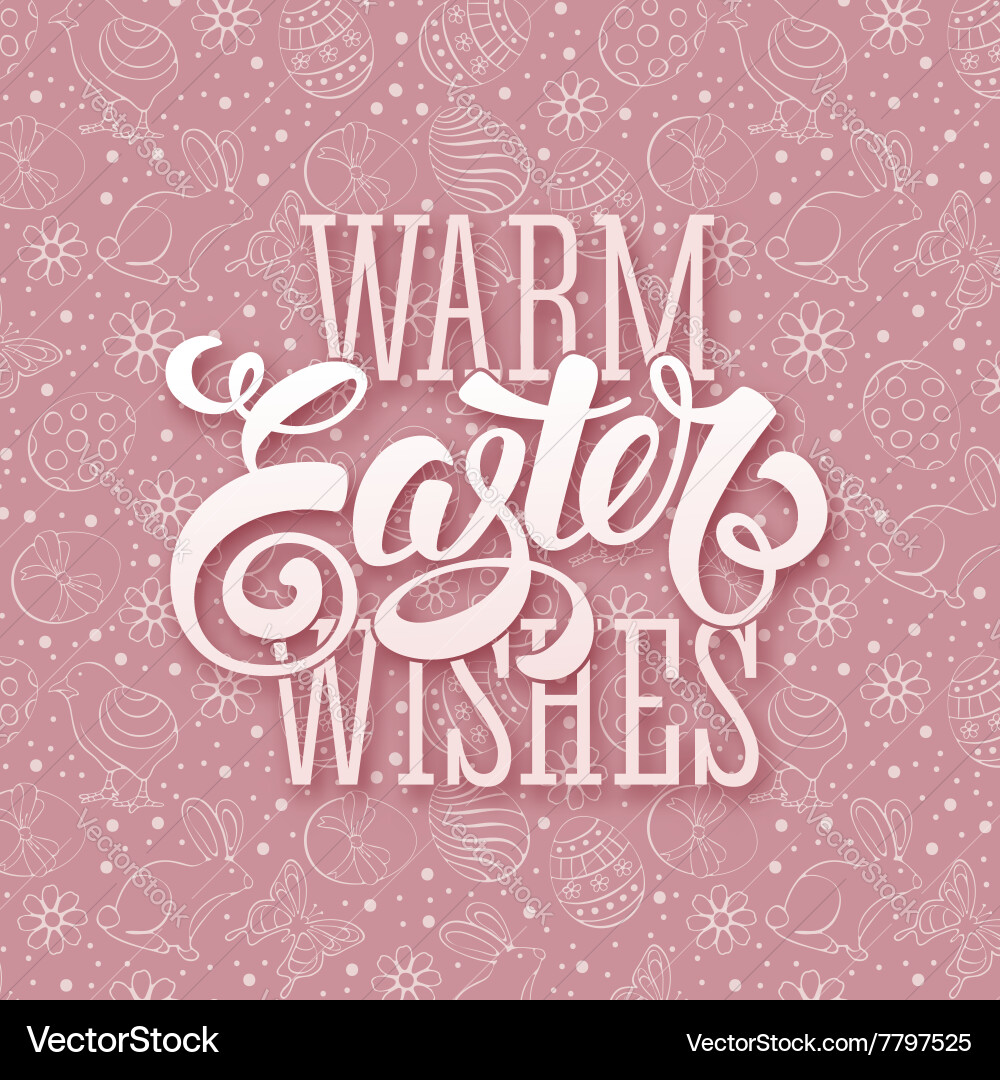 Easter Calligraphy Card Royalty Free Vector Image