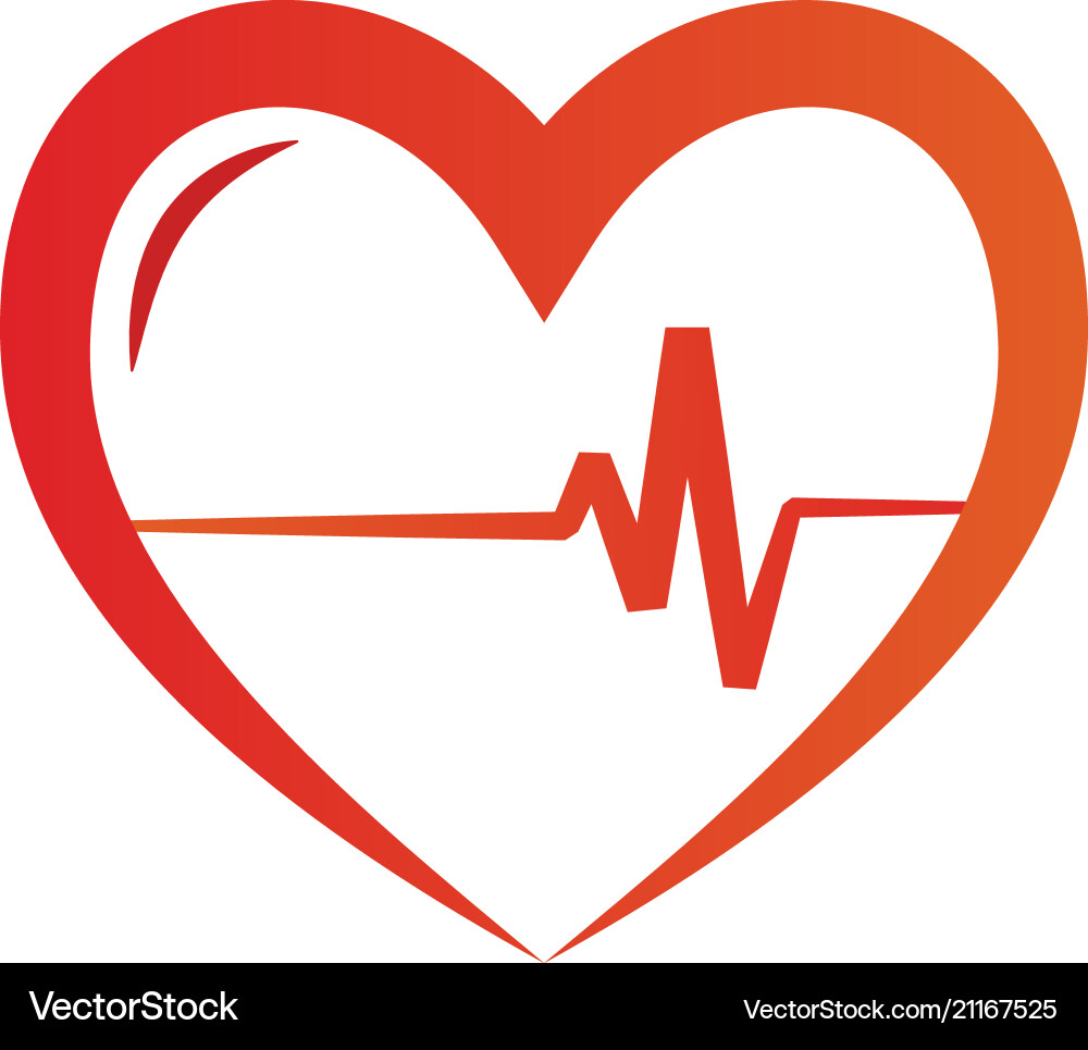 Heartbeat ECG Logo Template Royalty Free Vector Image