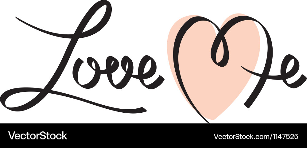 Love me hand lettering Royalty Free Vector Image