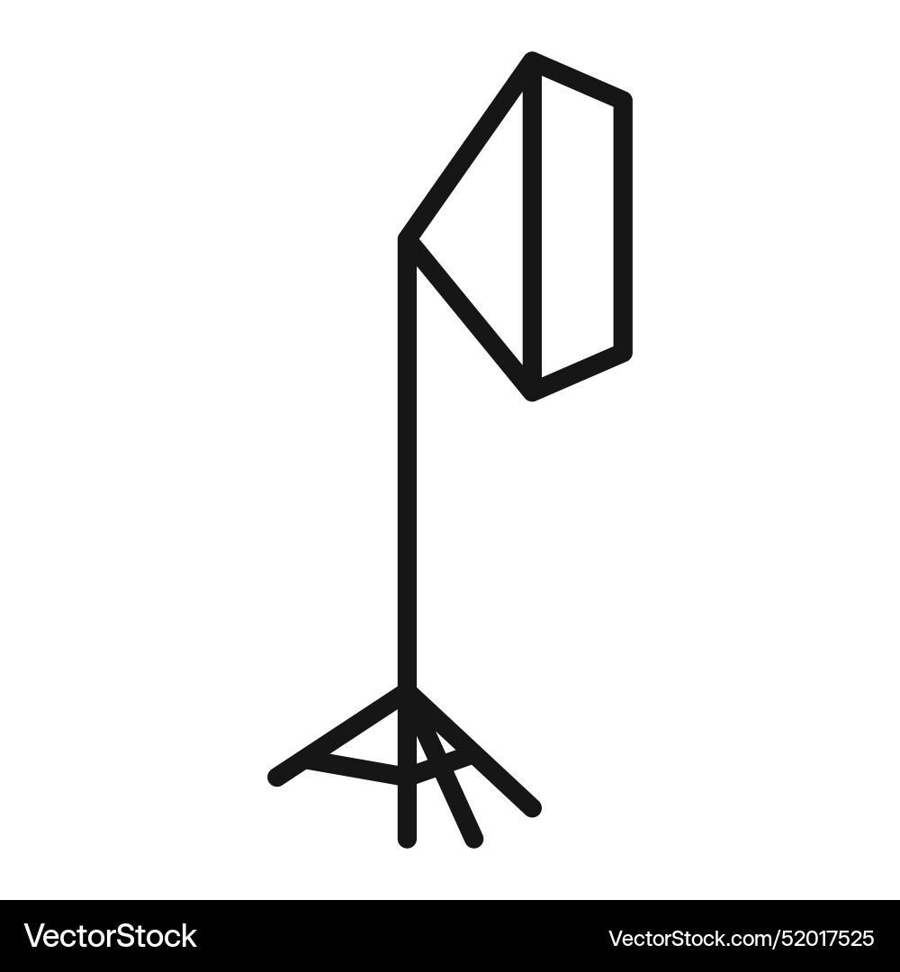 Photography lighting icon black line art Vector Image