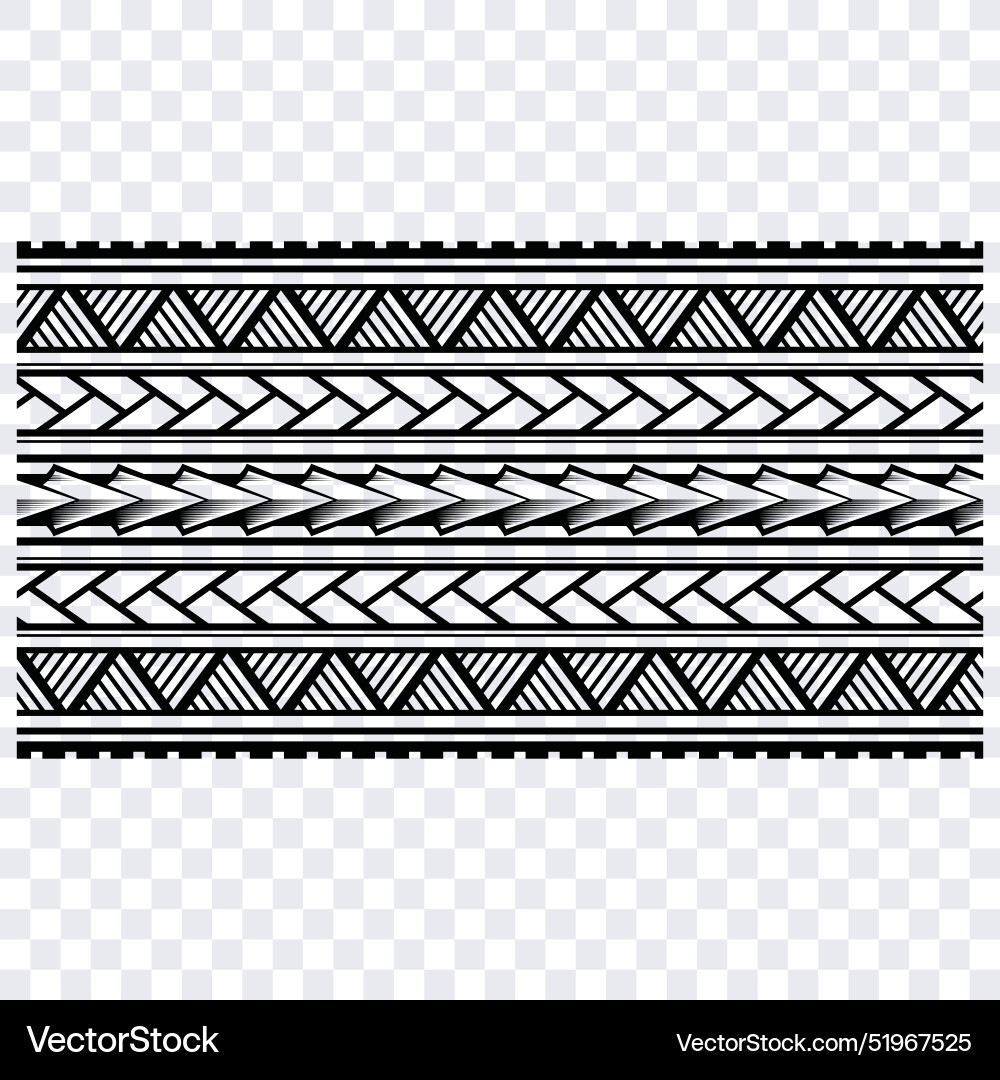 Polynesian tattoo tribal band design Royalty Free Vector