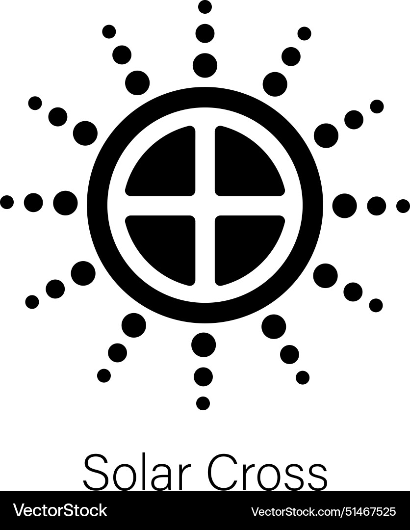 Solar cross Royalty Free Vector Image - VectorStock