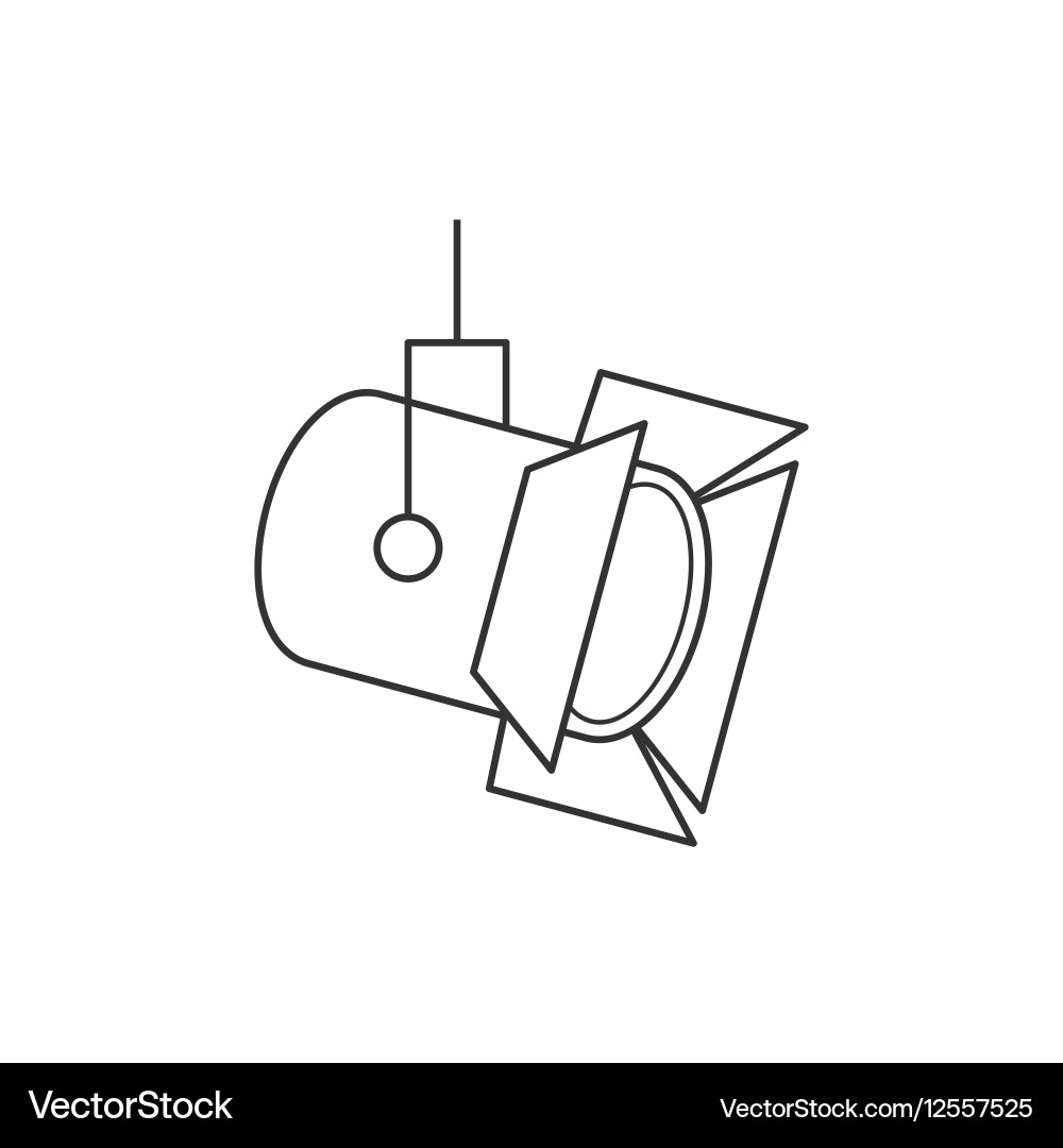 Spotlight Line Icon Royalty Free Vector Image - VectorStock