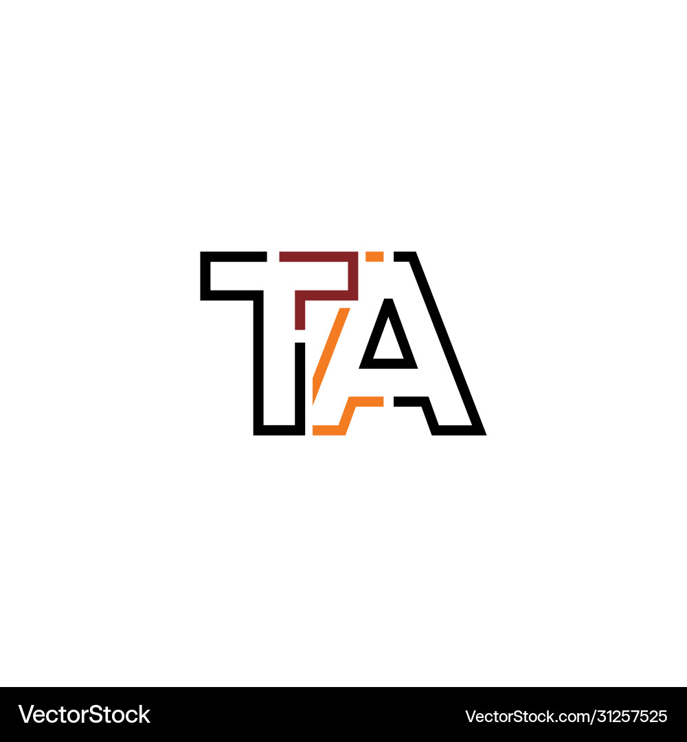 Ta letter logo icon design template elements Vector Image