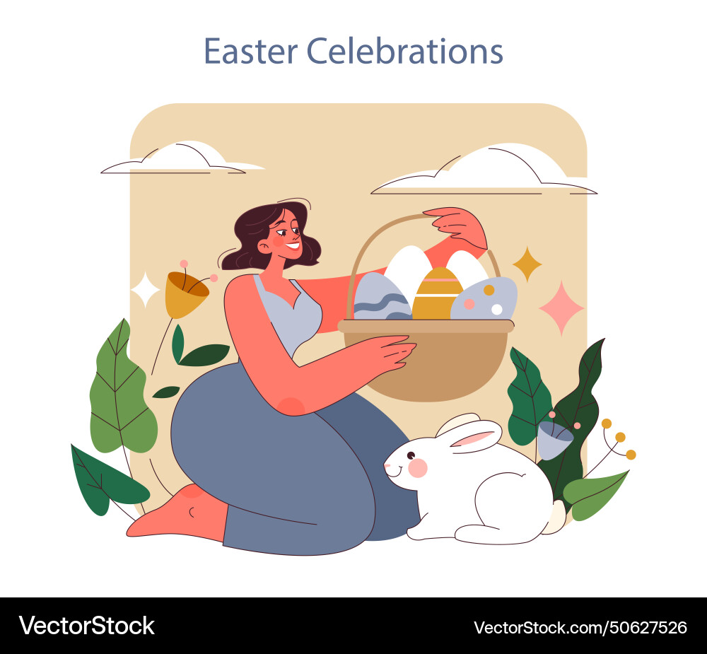 Easter celebrations theme Royalty Free Vector Image