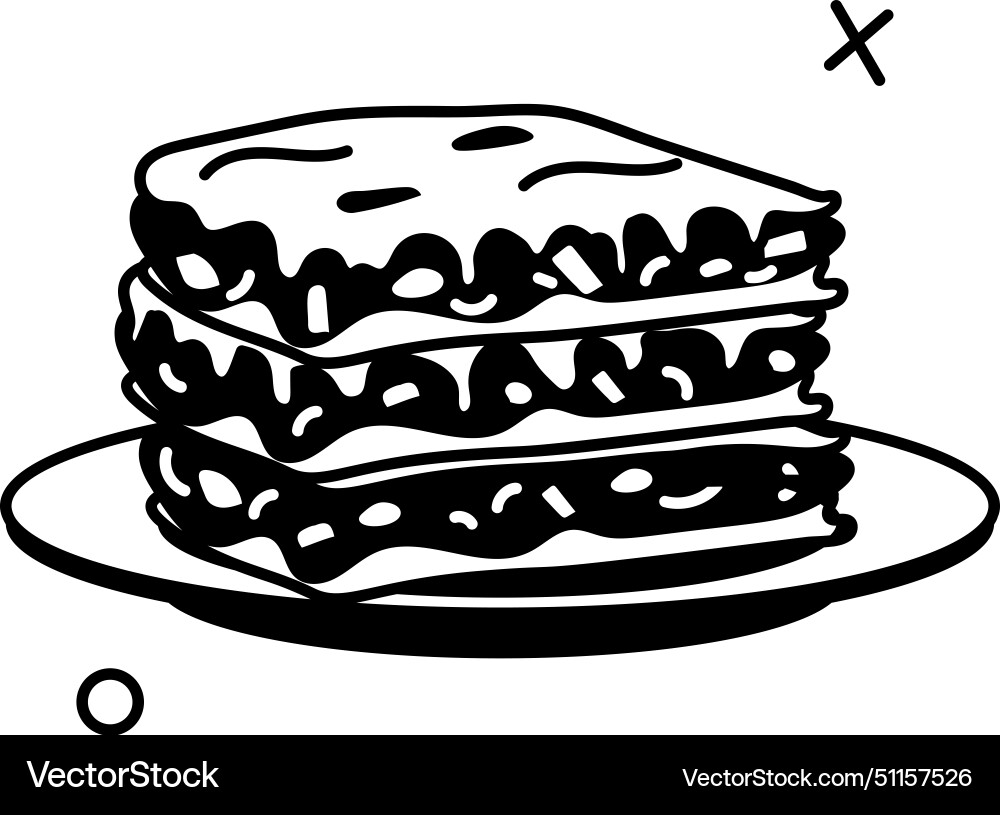 Lasagna Royalty Free Vector Image - VectorStock