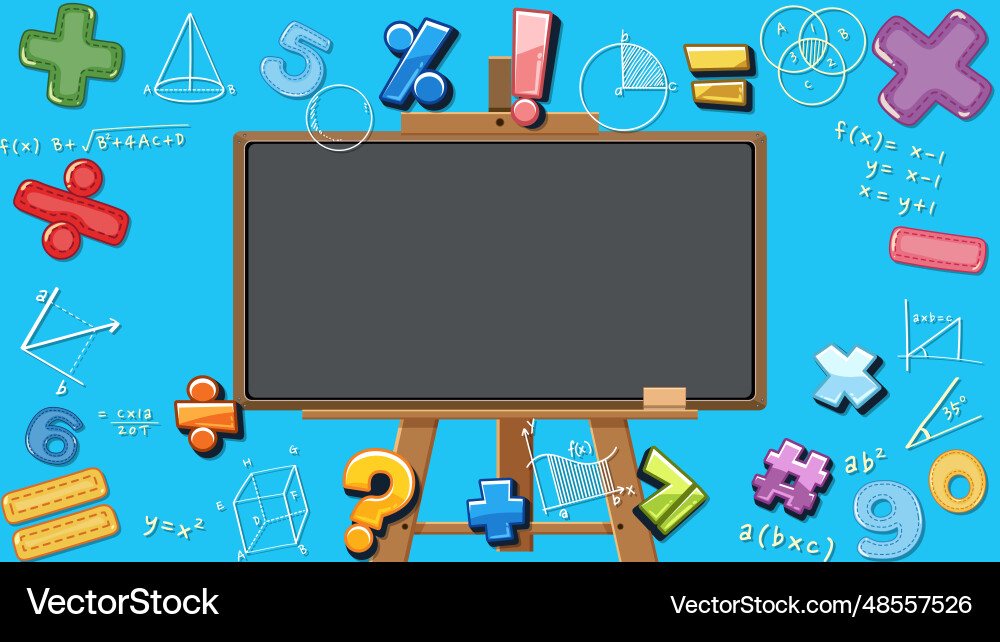 Math tools banner with blank background Royalty Free Vector