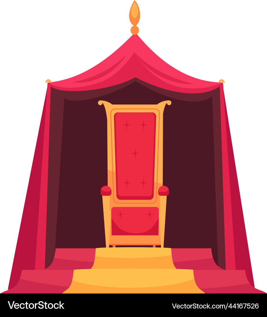 Throne flat Royalty Free Vector Image - VectorStock