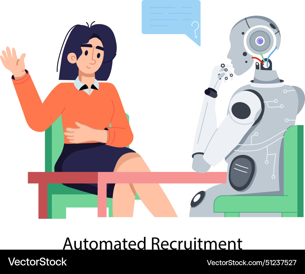 Automated recruitment Royalty Free Vector Image