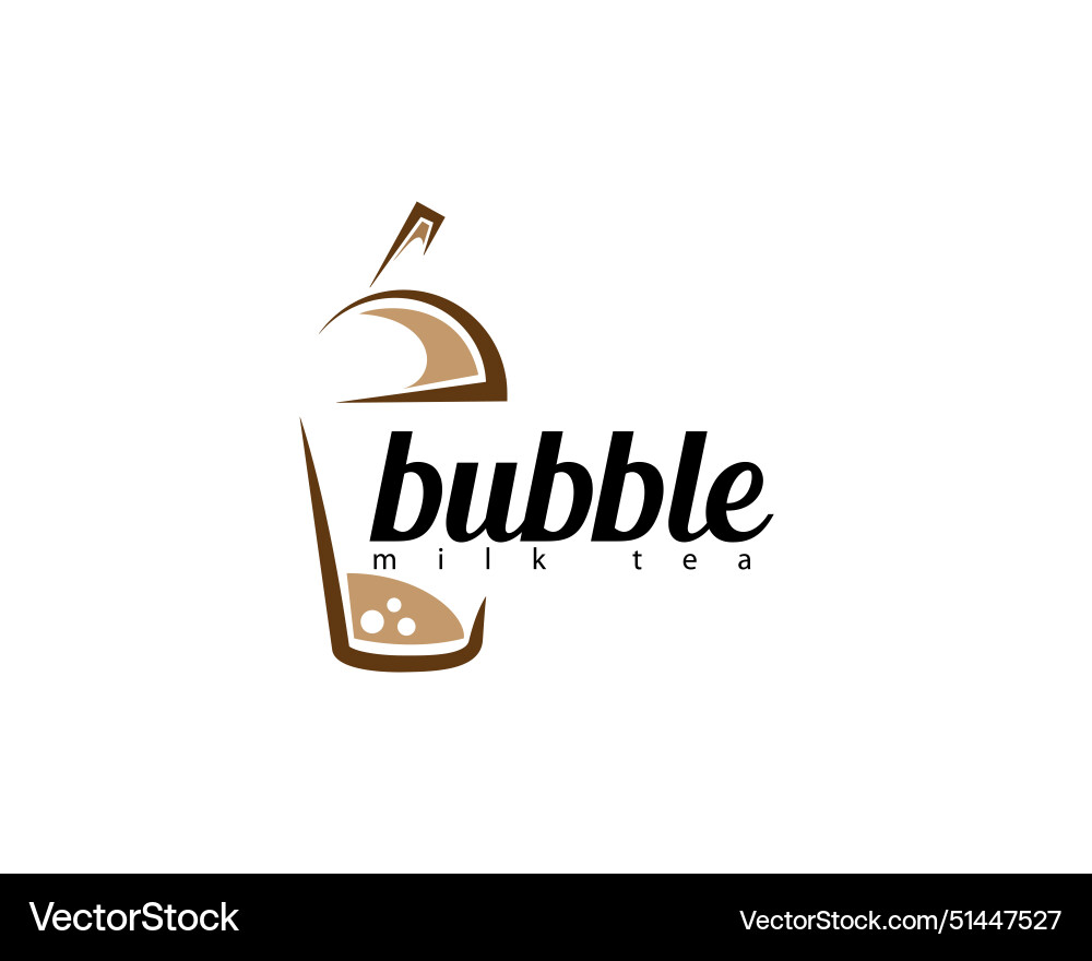 Bubble drink logo design Royalty Free Vector Image