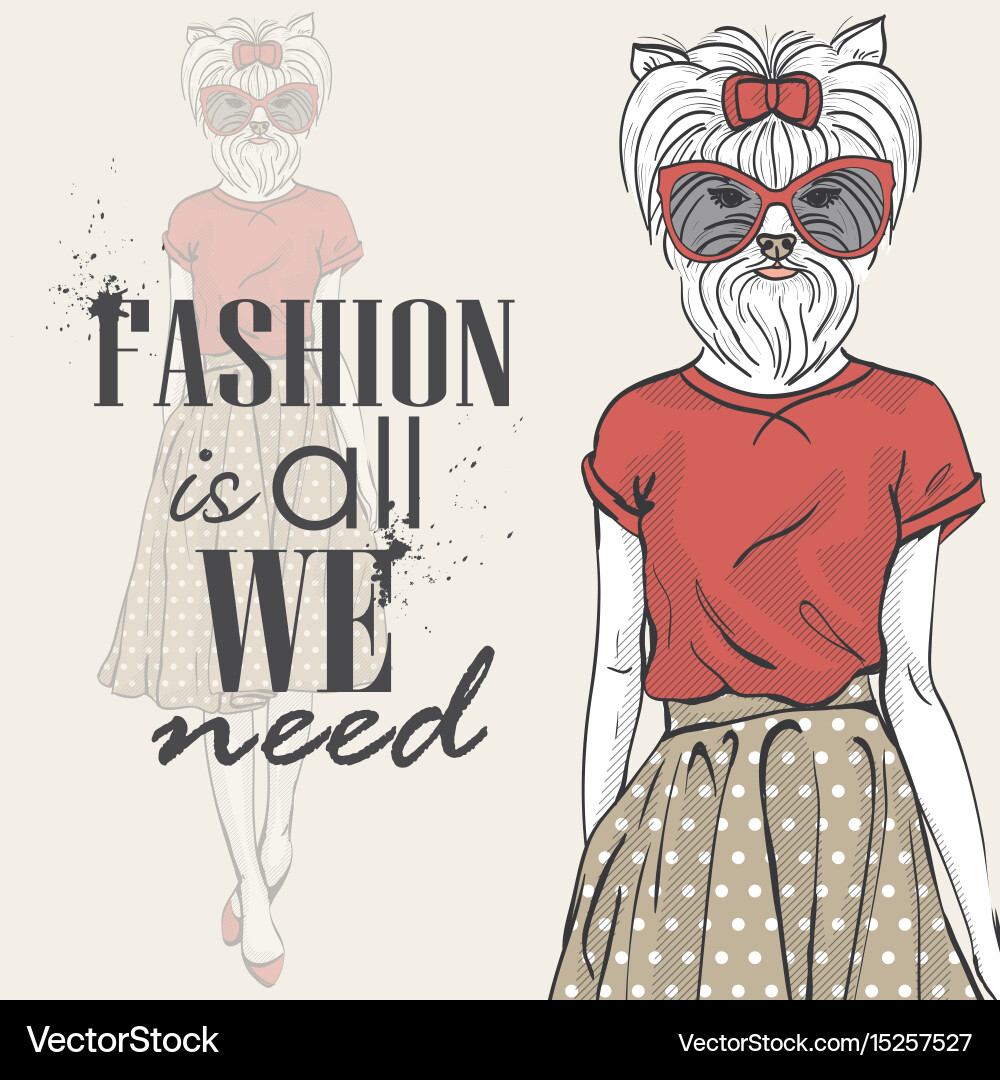 Color sketch of model Royalty Free Vector Image