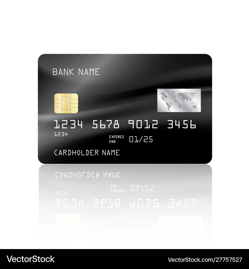 Credit card with abstract colorful mesh Royalty Free Vector