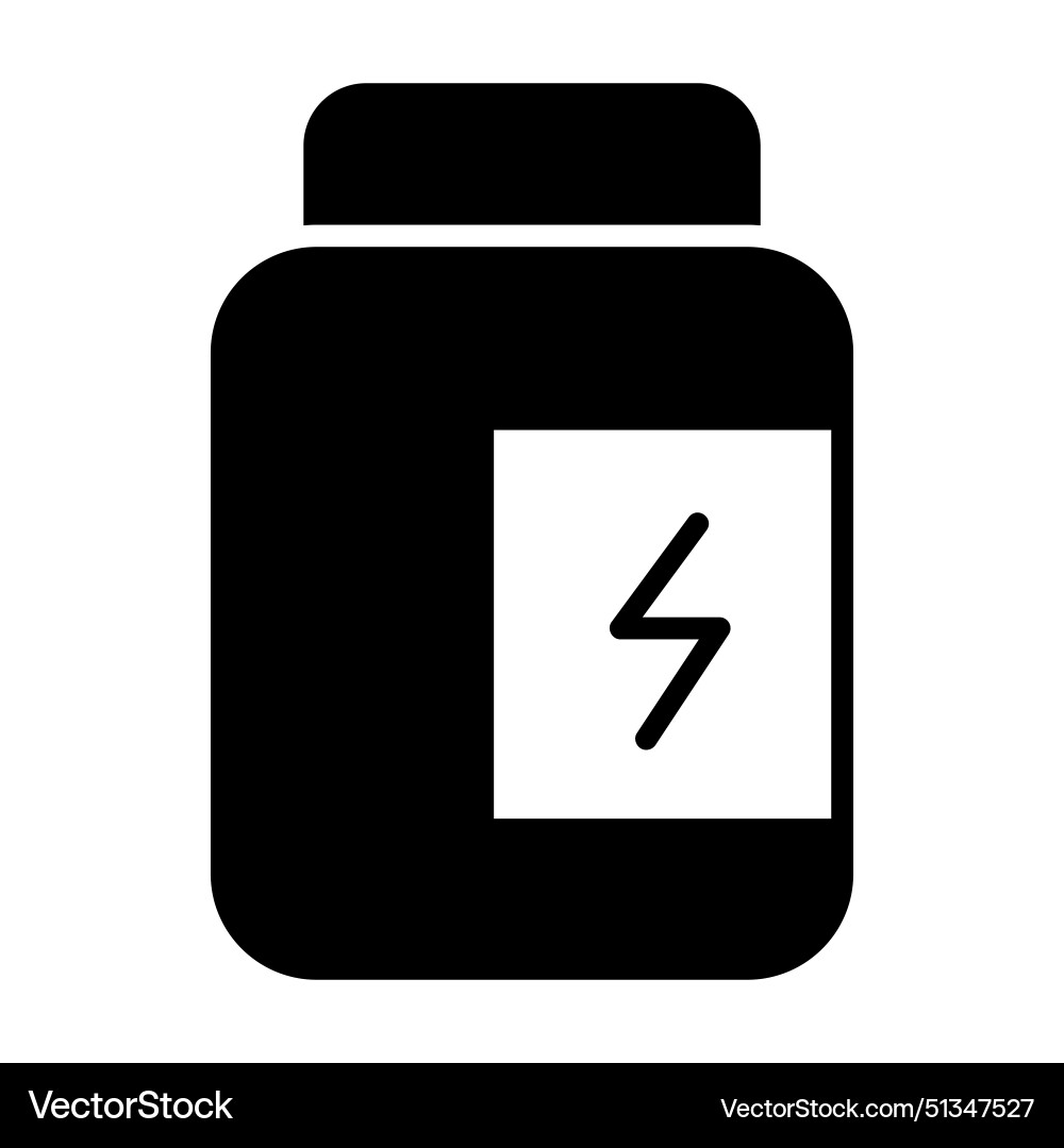 Energy supplement solid icon graph symbol Vector Image