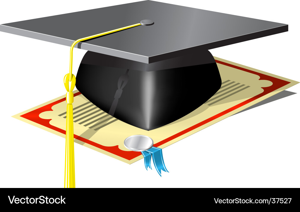 Graduation mortar board Royalty Free Vector Image