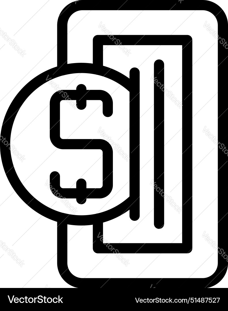 Mobile payment and finance icon Royalty Free Vector Image