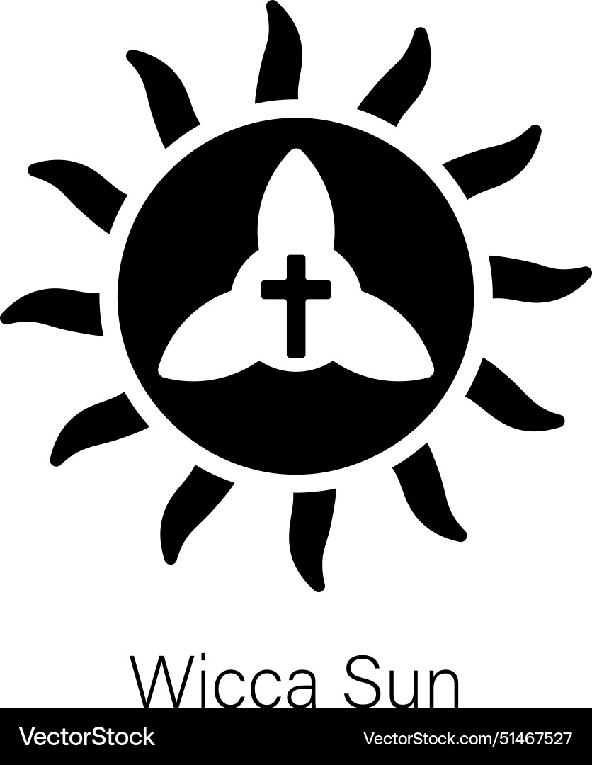 Wicca sun Royalty Free Vector Image - VectorStock