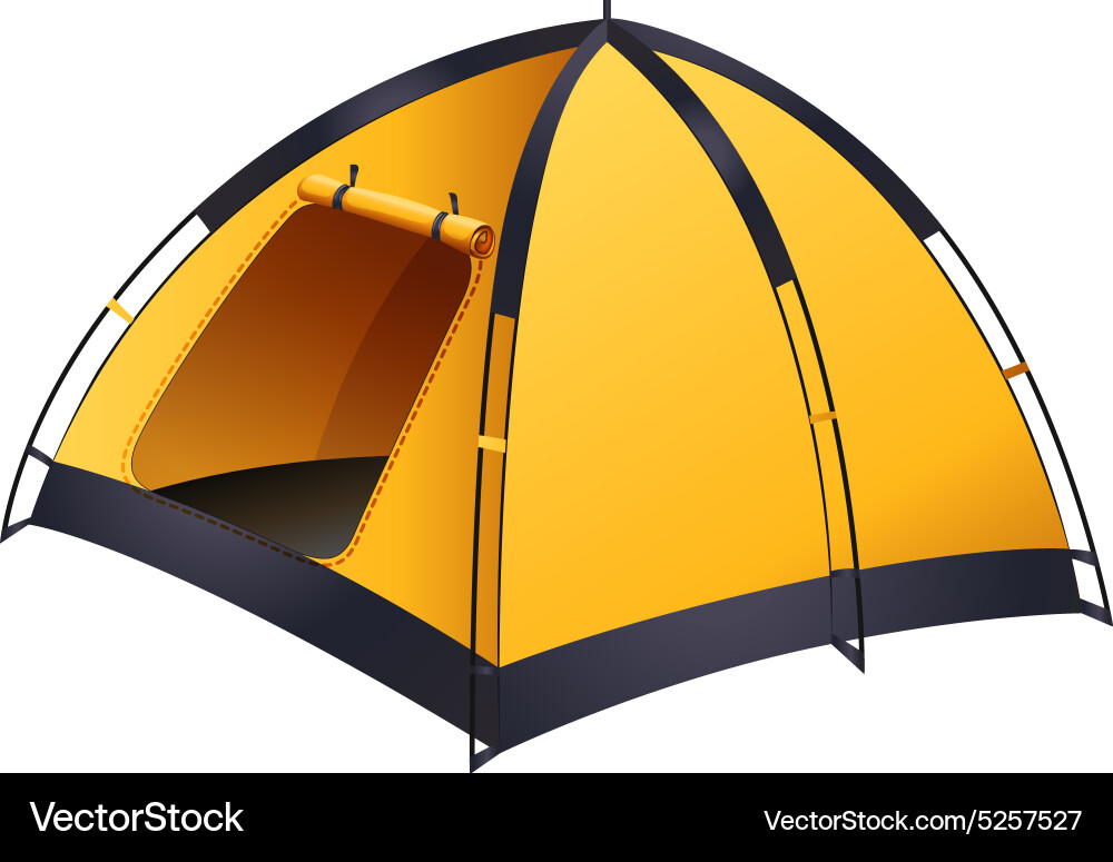 Yellow Camping Tent Royalty Free Vector Image - VectorStock