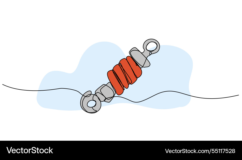 A mechanical shock absorber Royalty Free Vector Image