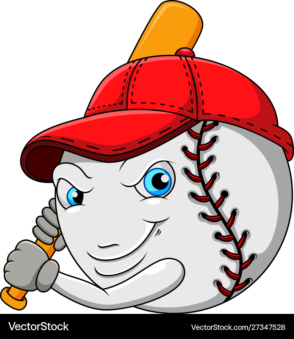 Cartoon Baseball Player Swinging Royalty Free Vector Image