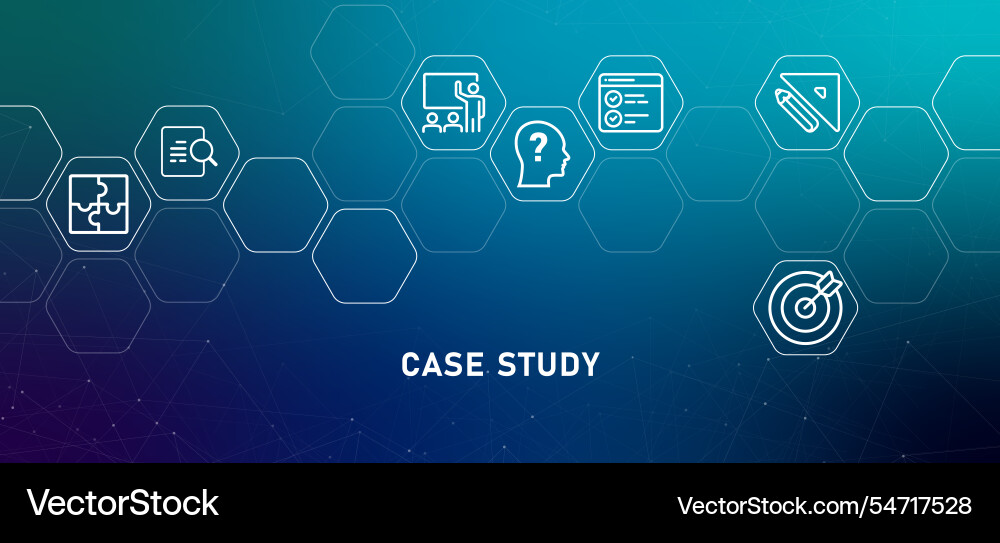 Case study download document and portfolio Vector Image