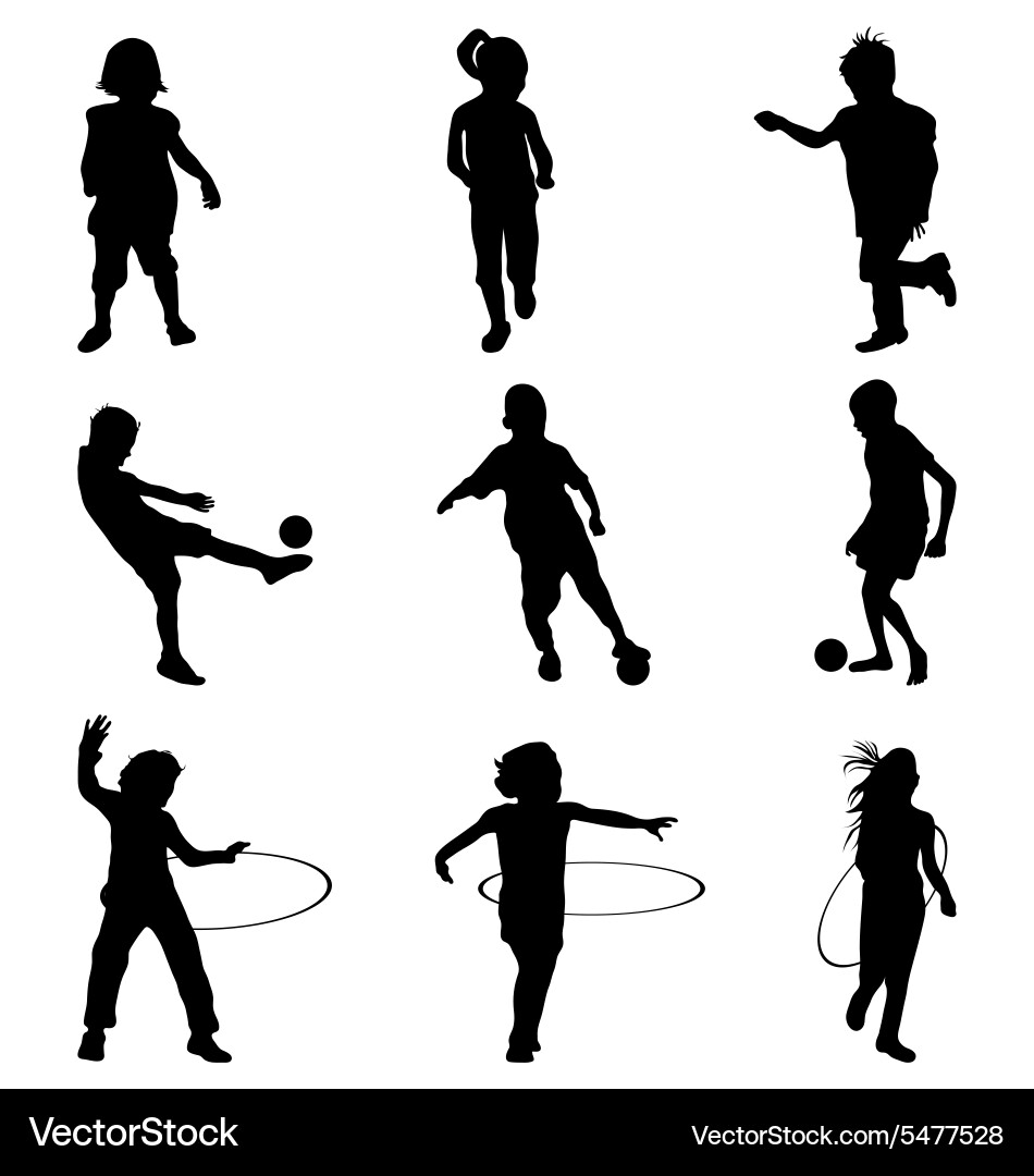Children playing Royalty Free Vector Image - VectorStock