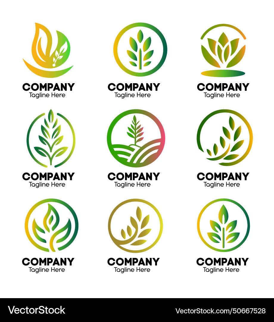 Collection of modern logo designs Royalty Free Vector Image