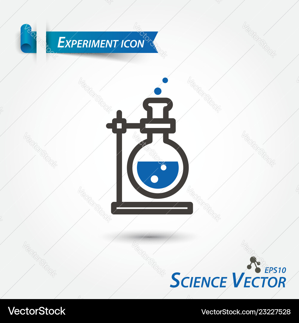 Experiment icon scientific Royalty Free Vector Image