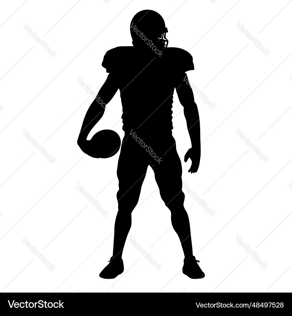 Football Player Silhouette Royalty Free Vector Image