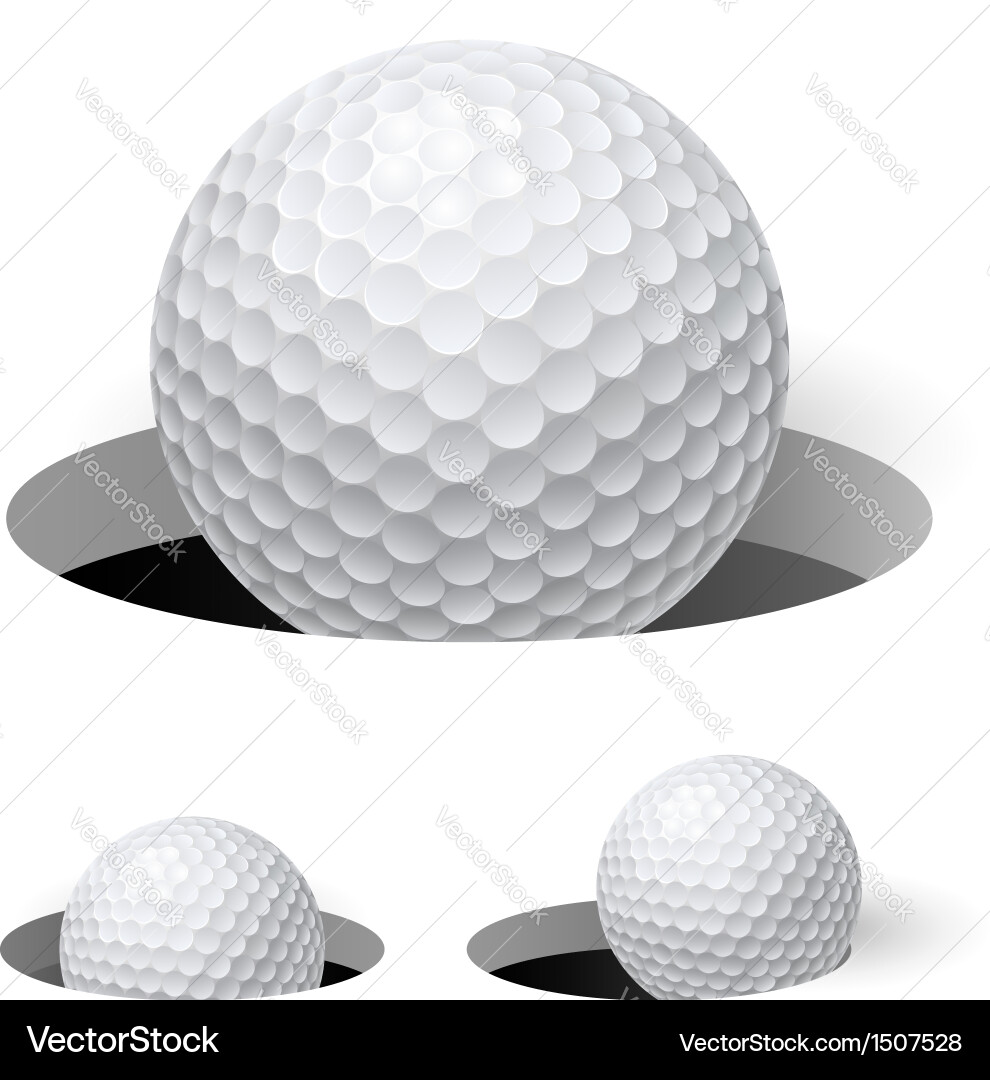 Golf balls Royalty Free Vector Image - VectorStock