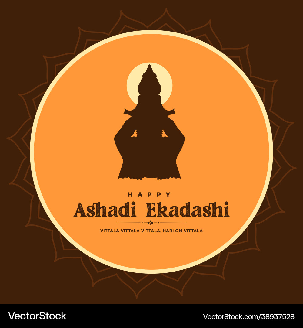 Happy ashadi ekadashi banner design Royalty Free Vector