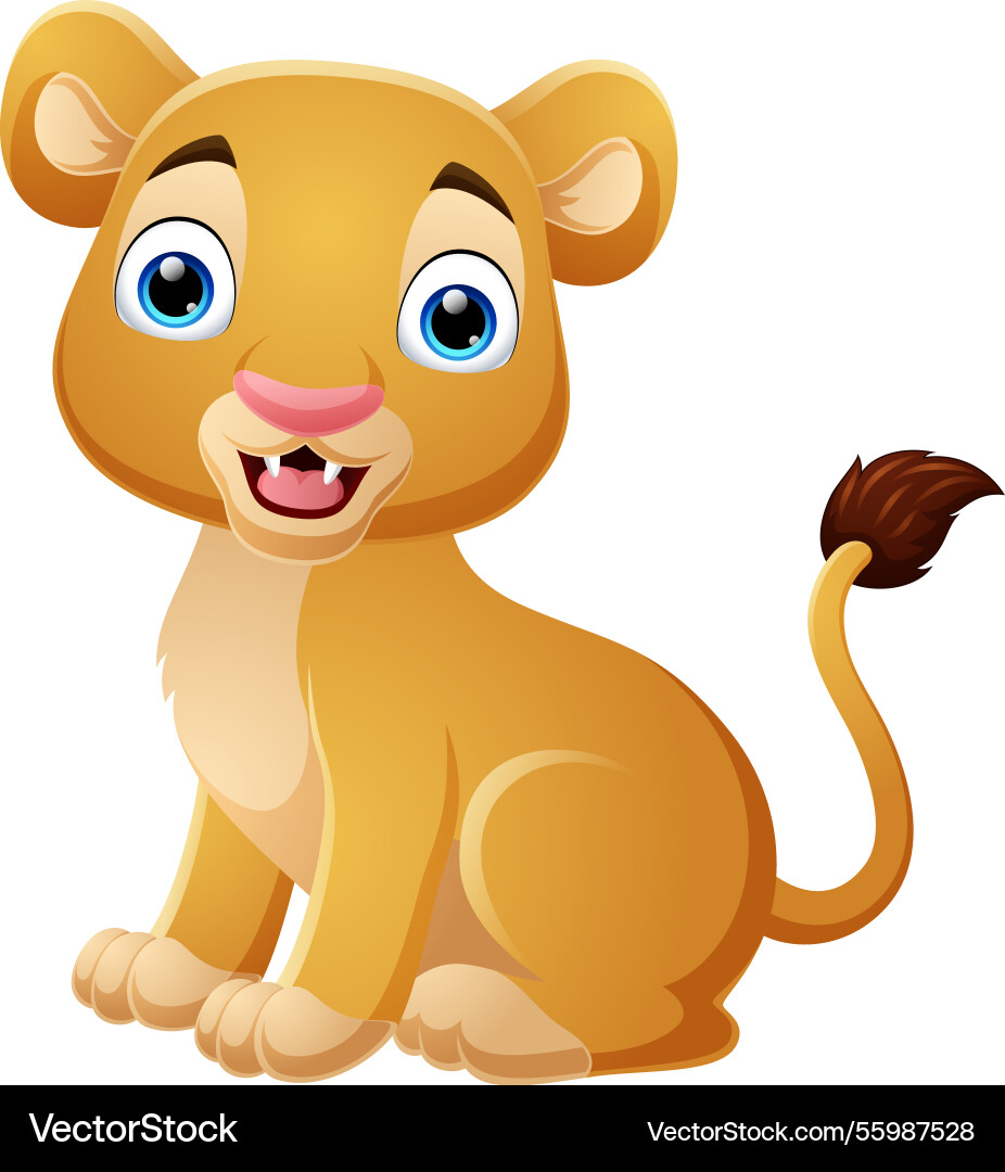 Lion cartoon isolated on white background Vector Image