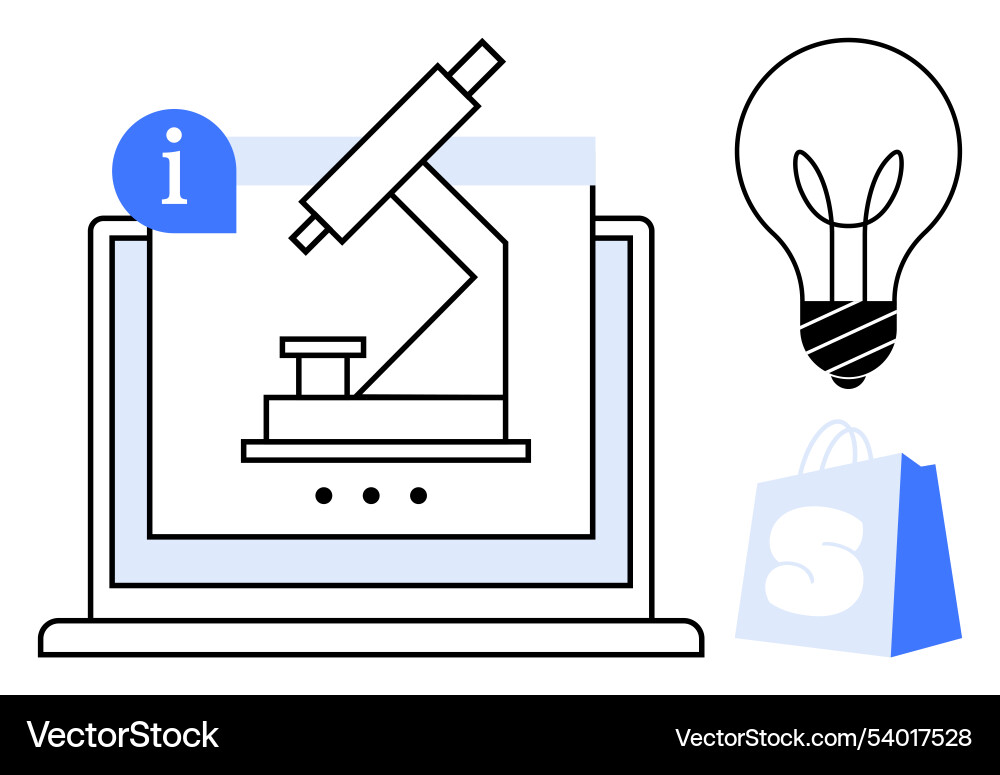 Scientific research and innovation represented Vector Image