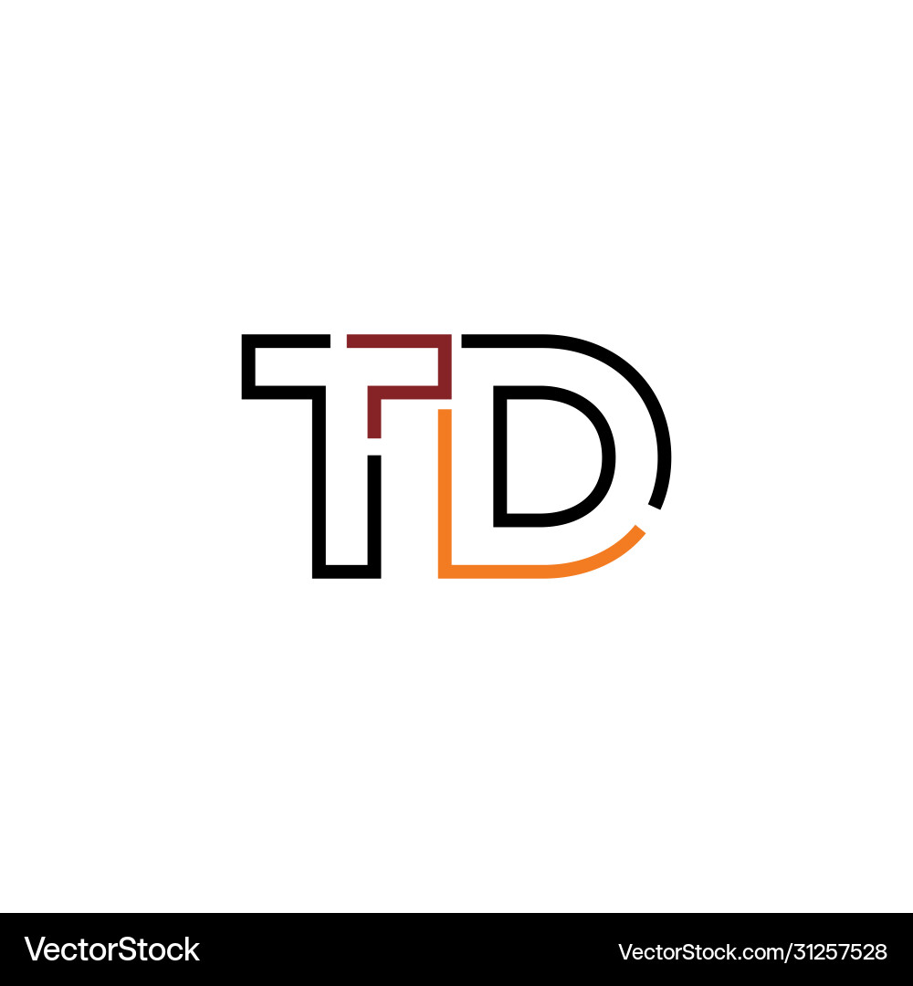 Td letter logo icon design template elements Vector Image