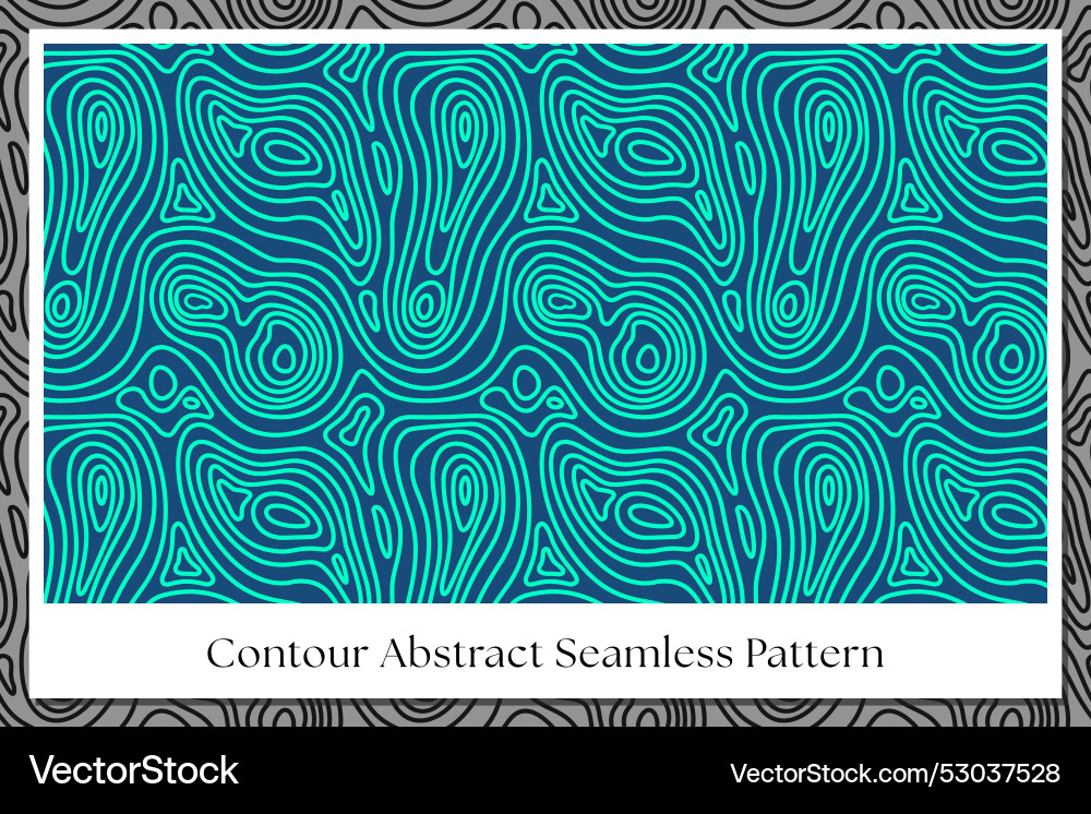 Tosca topographic contour seamless pattern Vector Image