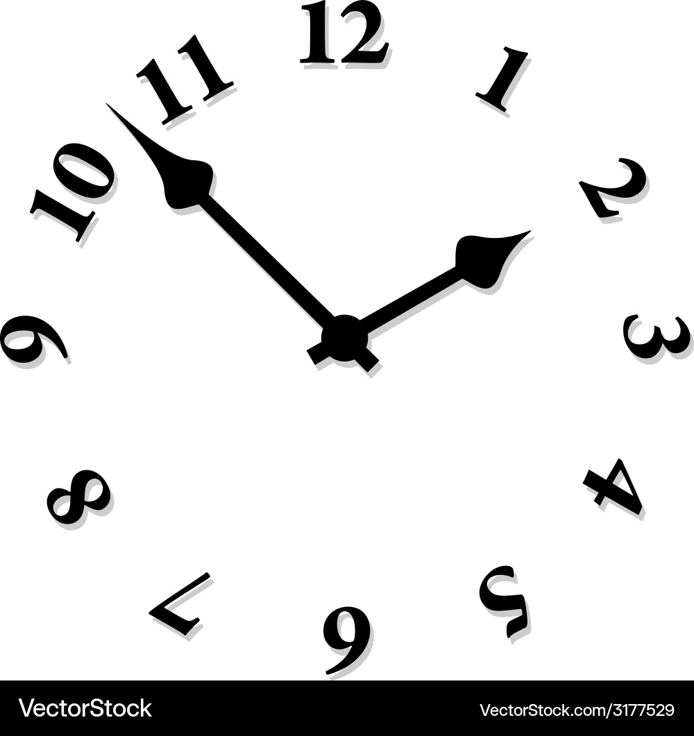 Clock face Royalty Free Vector Image - VectorStock