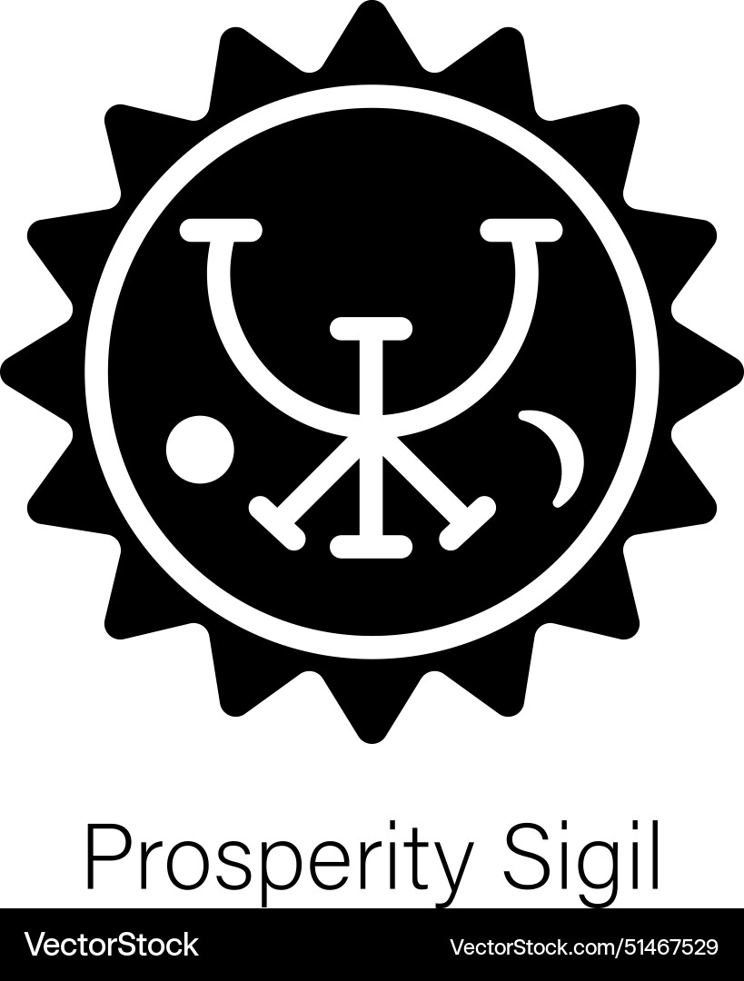 Prosperity sigil Royalty Free Vector Image - VectorStock