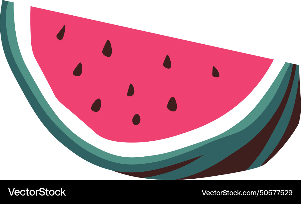 Slice of fresh watermelons with seeds Royalty Free Vector