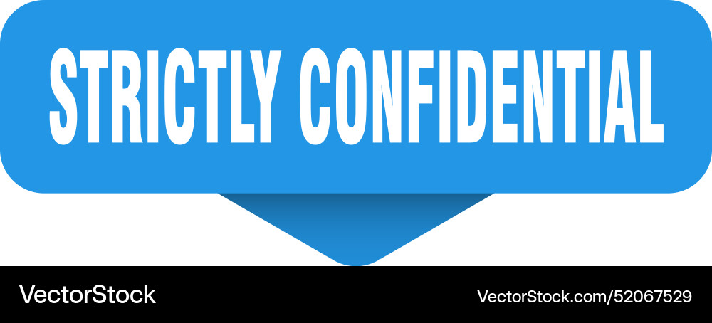 Strictly confidential sticker Royalty Free Vector Image