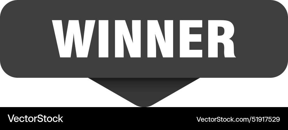 Winner sticker winner sign on transparent Vector Image