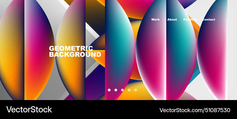 Colorful geometric pattern with circles and Vector Image