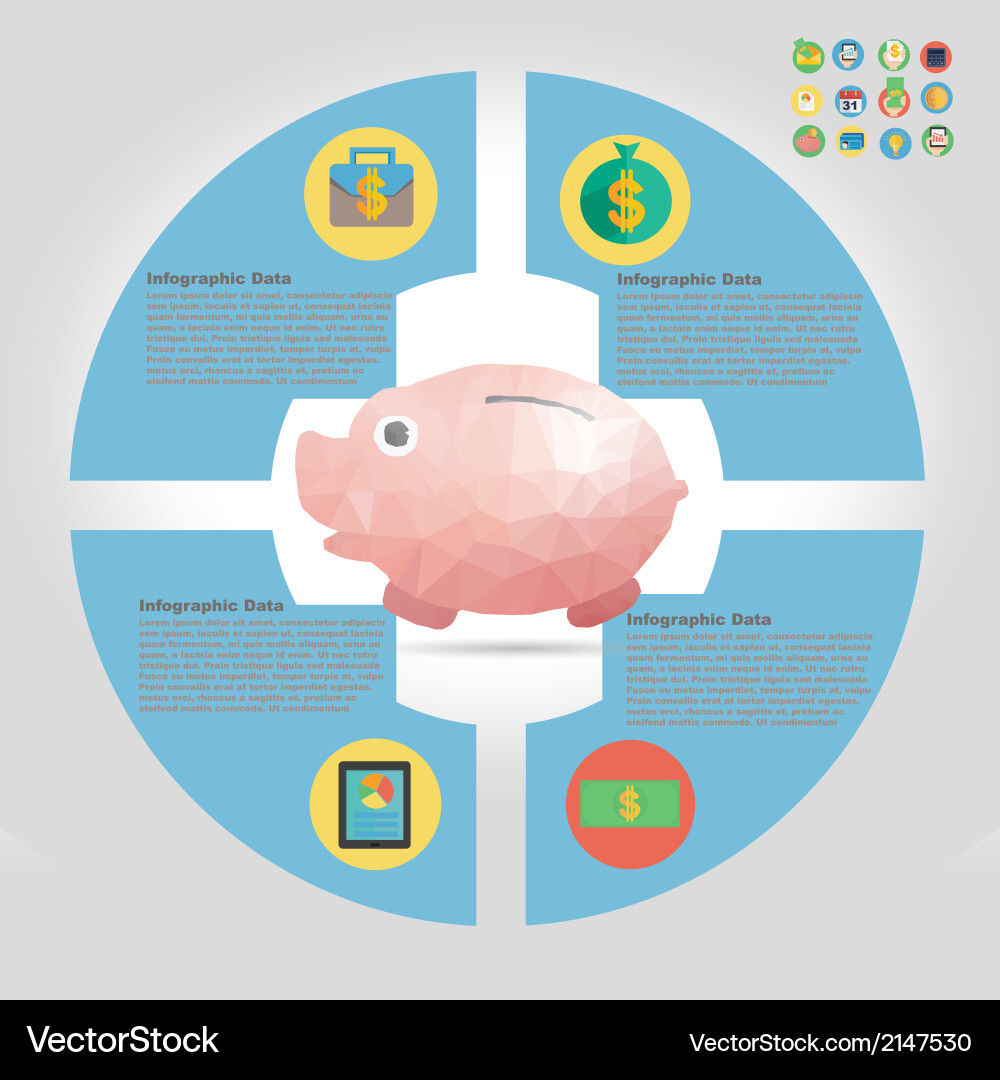 Finance infographic element Royalty Free Vector Image