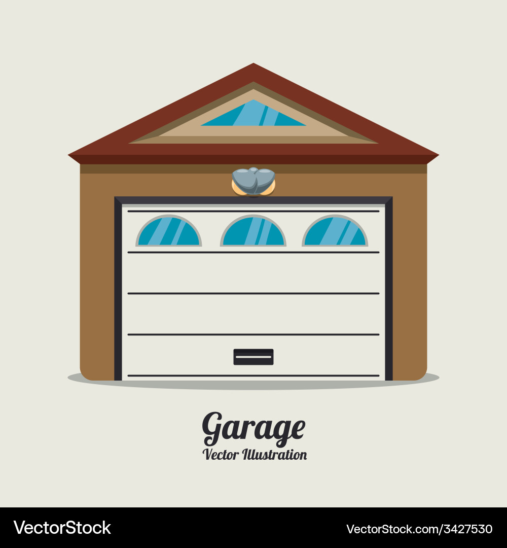 Garage design Royalty Free Vector Image - VectorStock