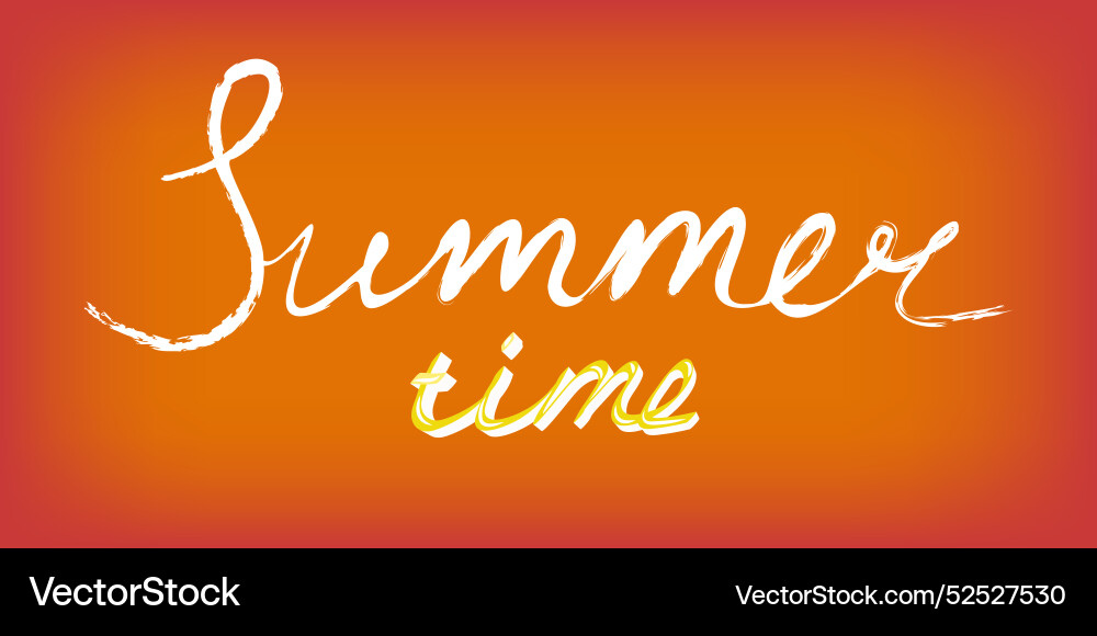 Lettering about summer handwritten for use in Vector Image