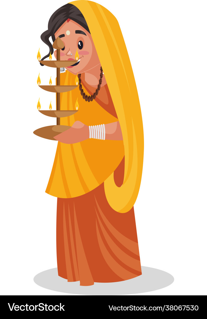 Priestess cartoon character Royalty Free Vector Image